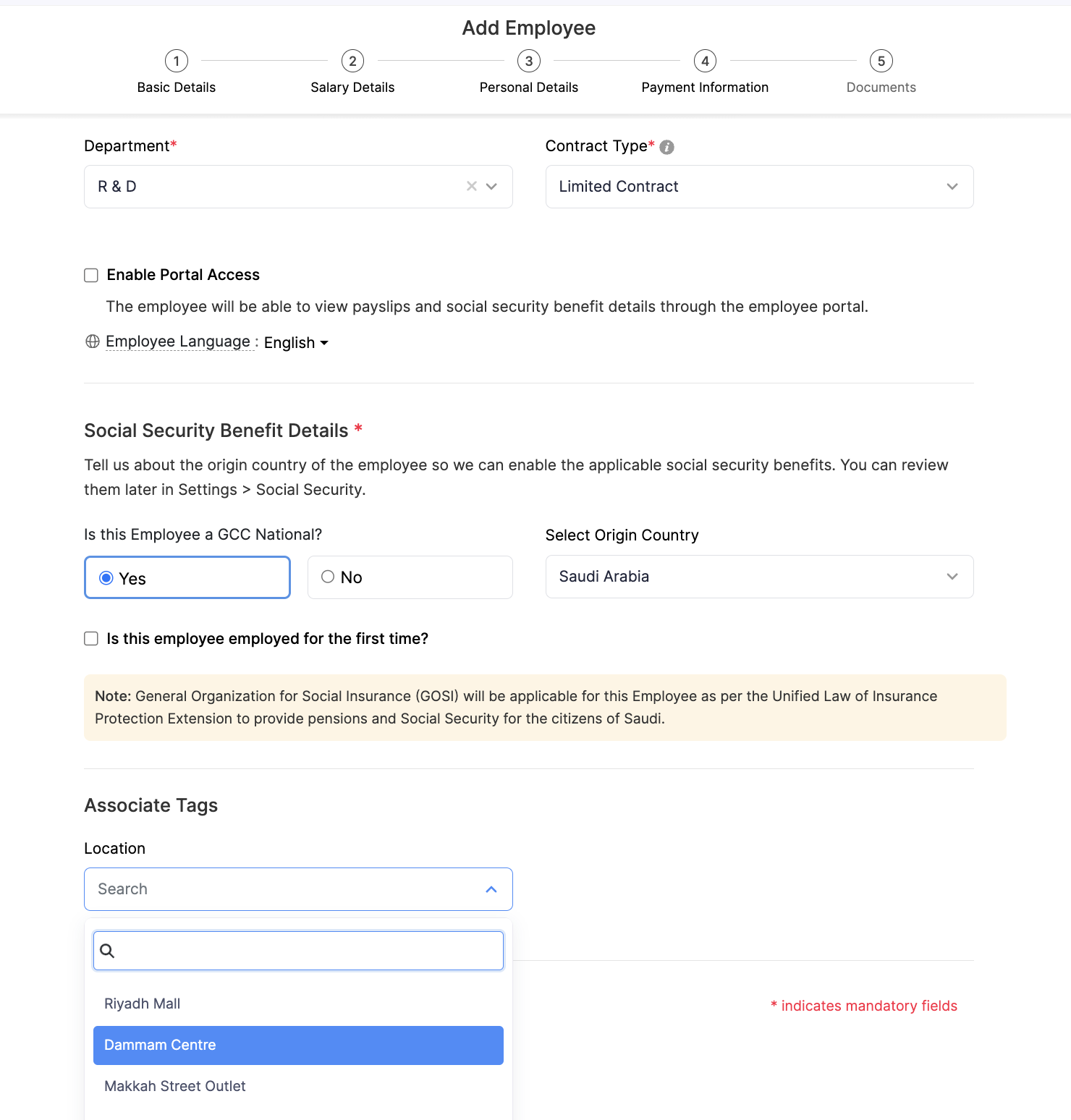 Reporting Tags | Zoho Payroll | Help