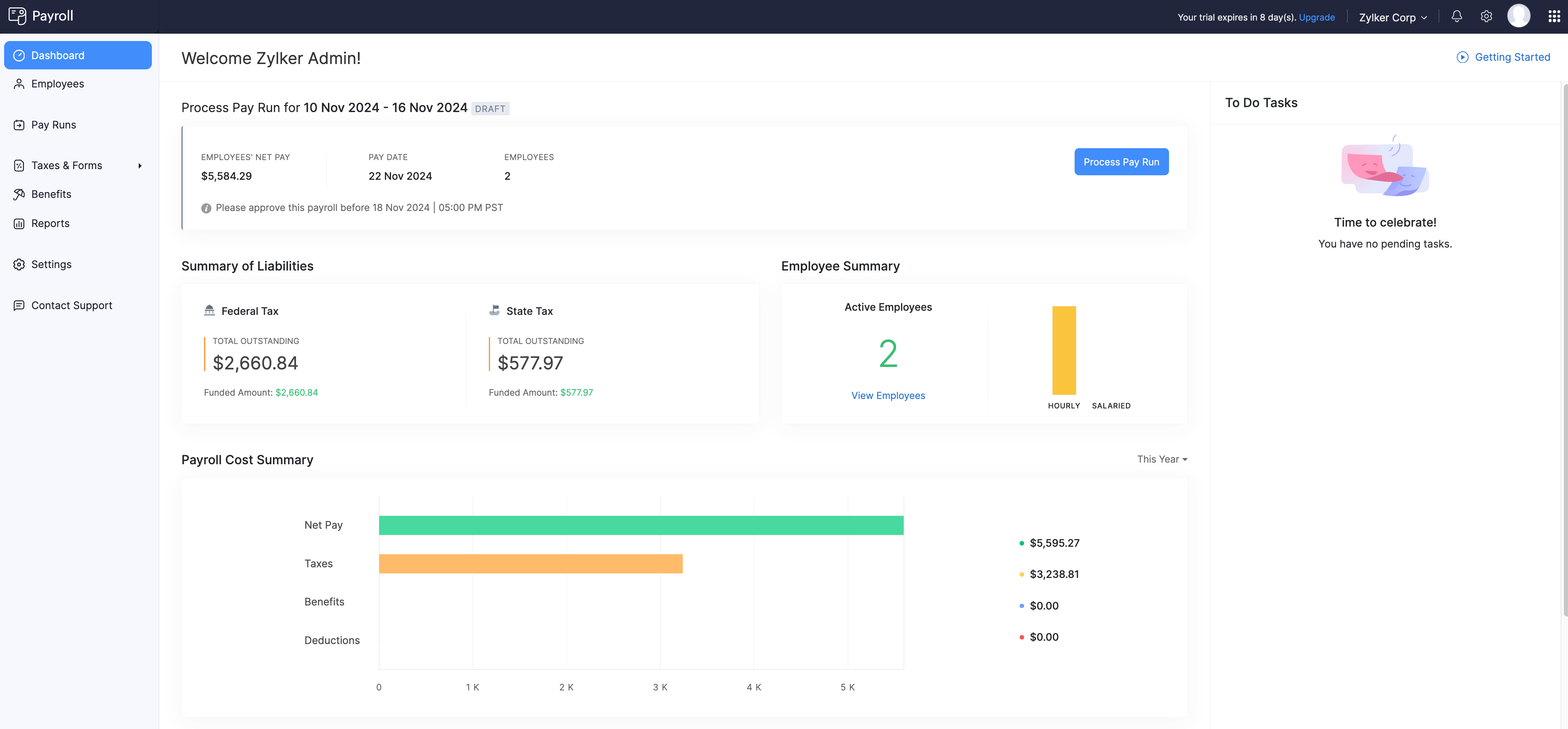 Navigate Zoho Payroll Zoho Payroll Help
