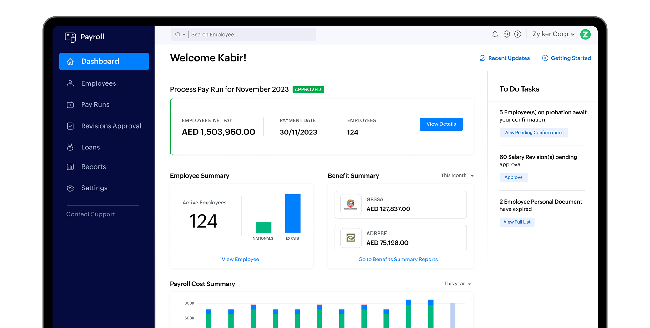 Free online gratuity calculator for UAE | Zoho Payroll