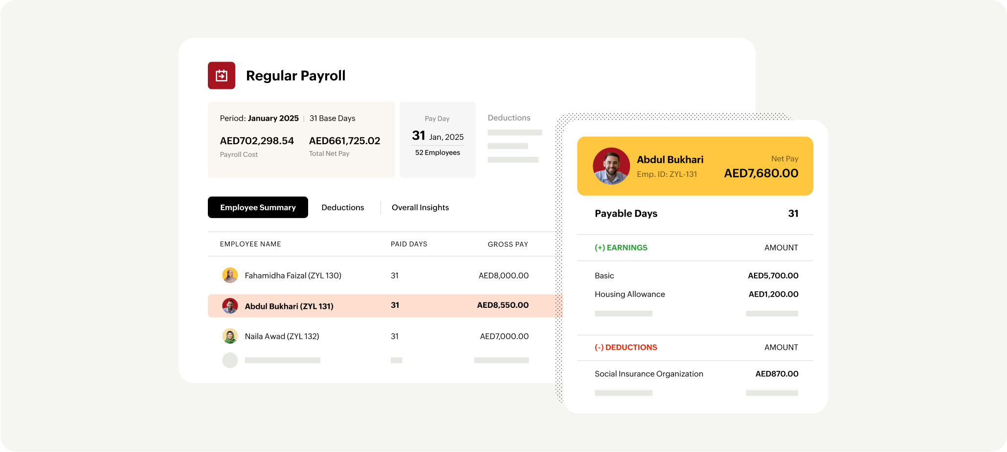 Features | Zoho Payroll