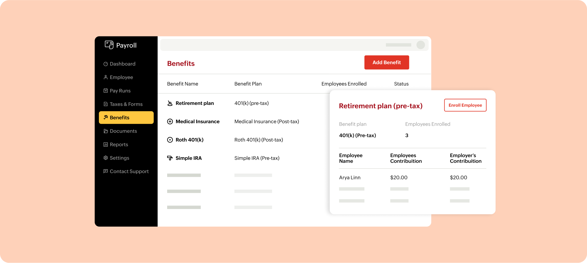 Every payroll feature your business needs | Zoho Payroll USA