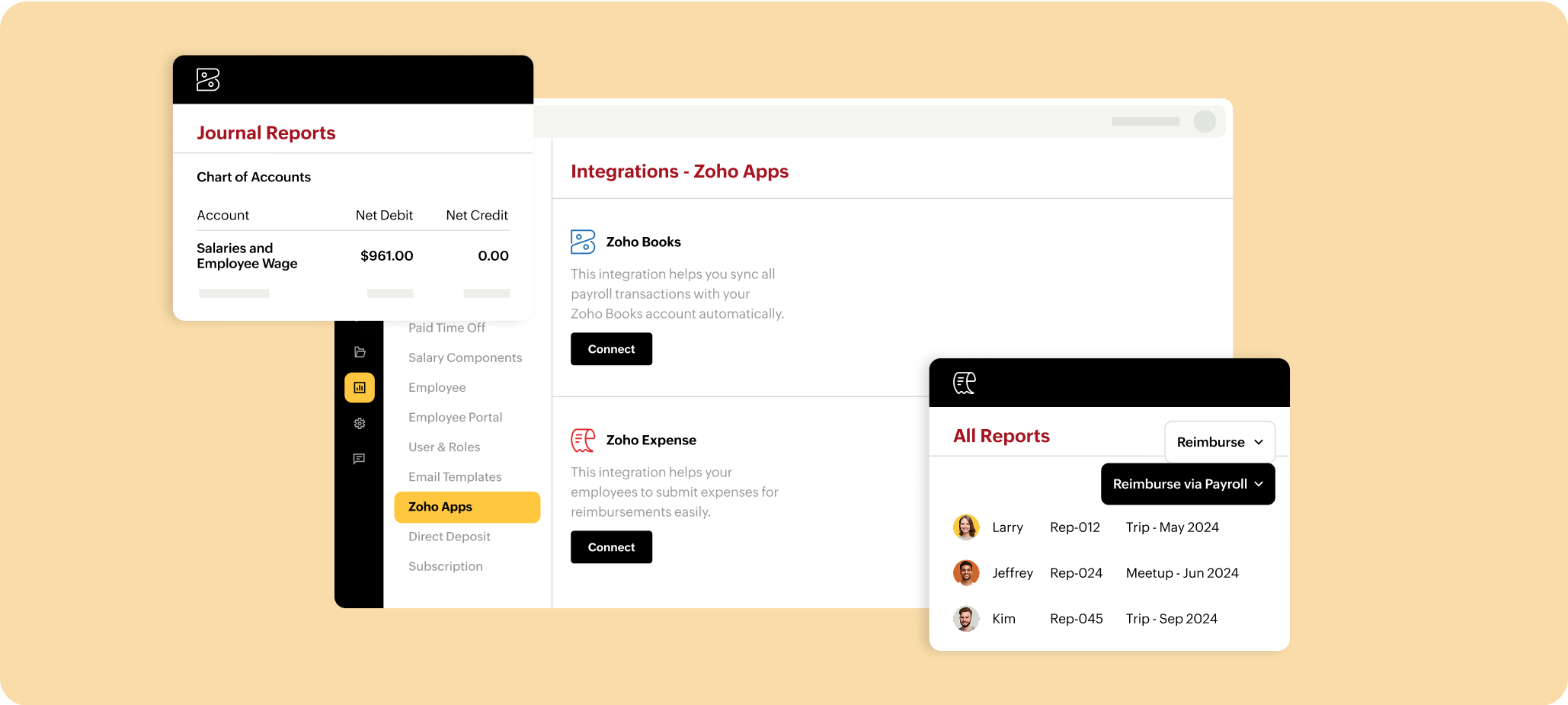 Every payroll feature your business needs | Zoho Payroll USA