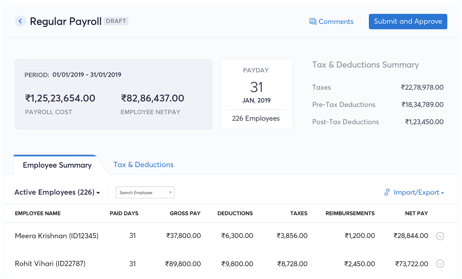 Online payroll software for India | Zoho Payroll