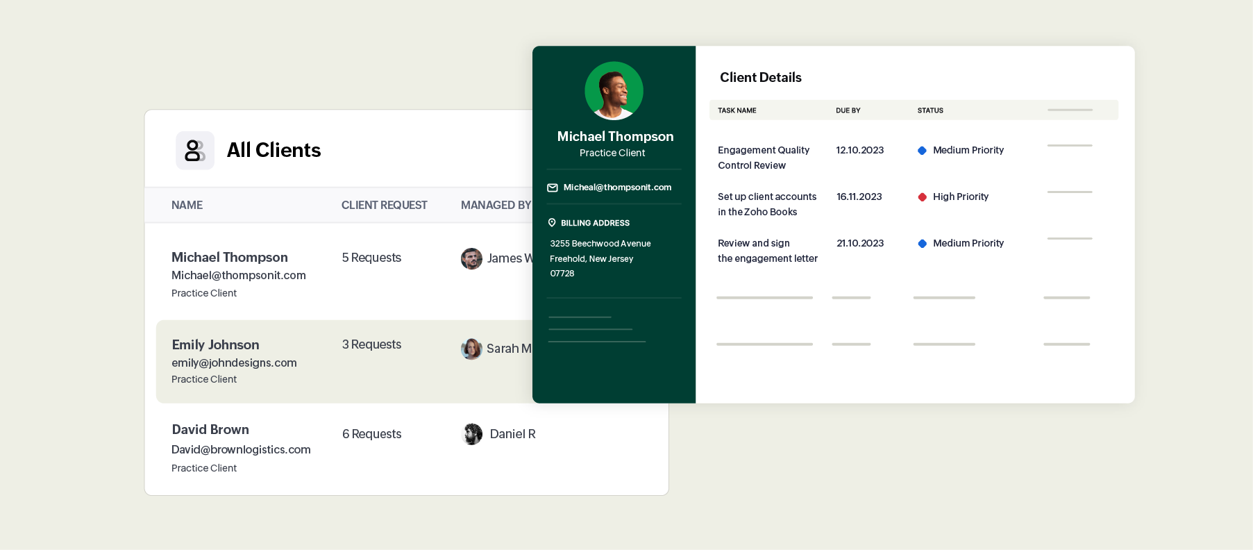 Practice software features for businesses | Zoho practice
