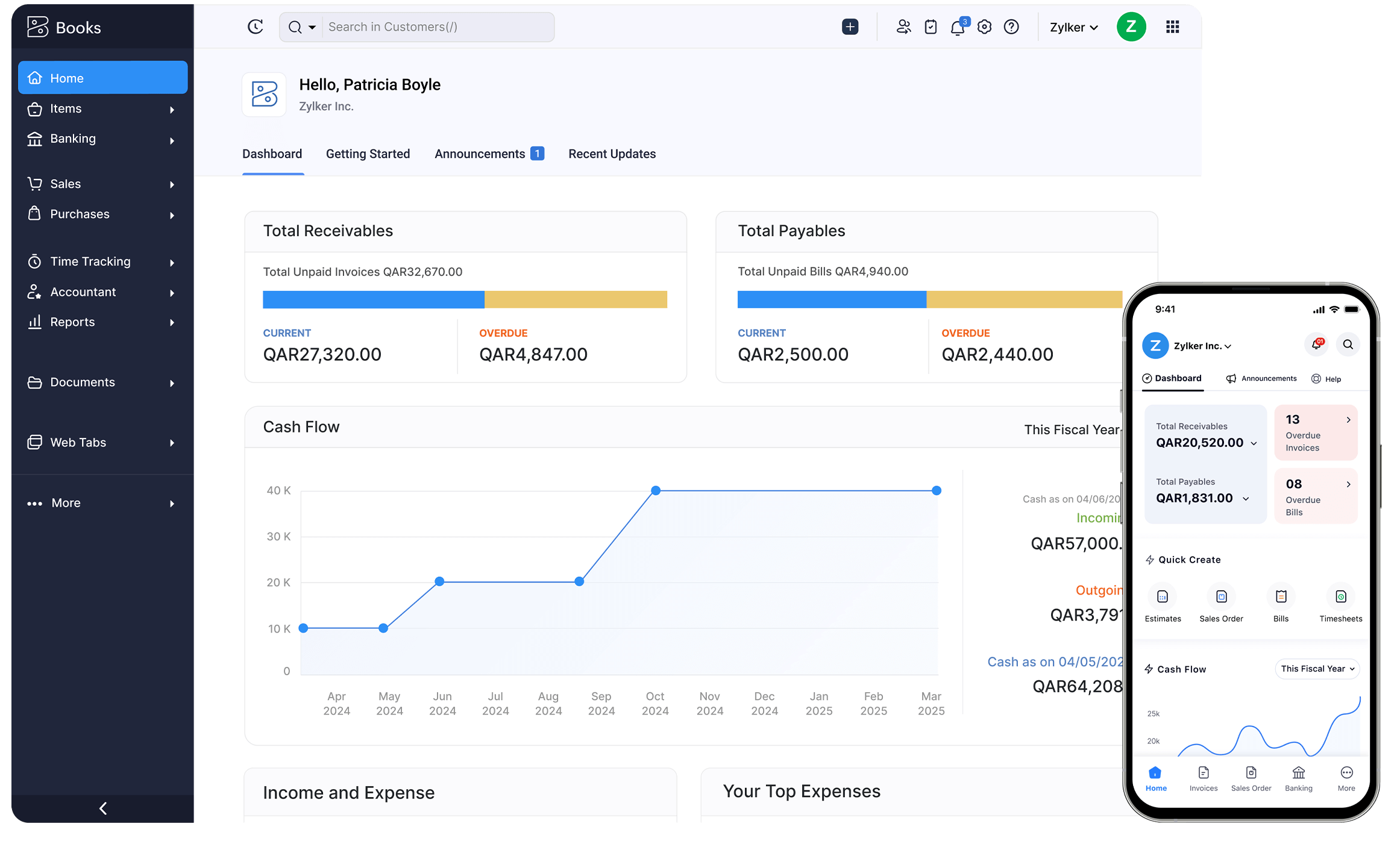Online Accounting Software - Qatar | Zoho Books