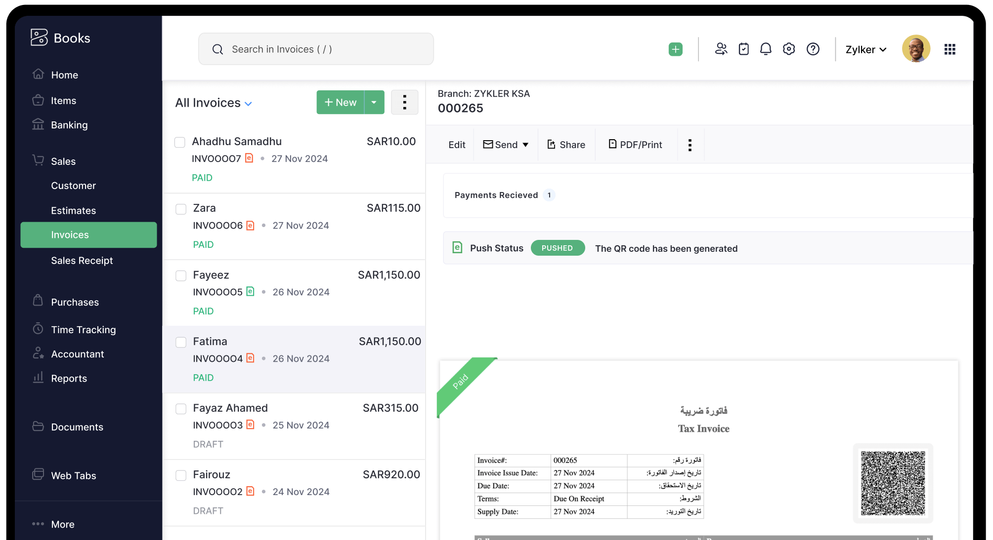 e-invoicing phase 2 compliant accounting software | Zoho Books