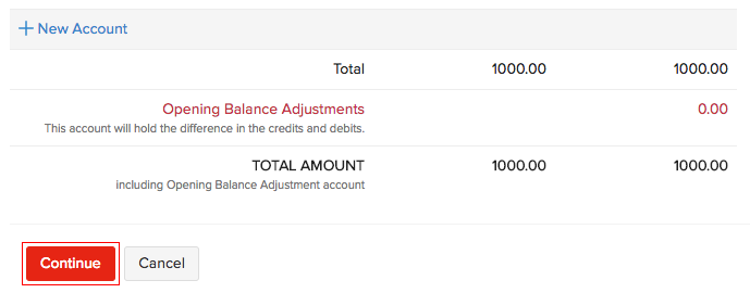 Opening Balances | Help | Zoho Books
