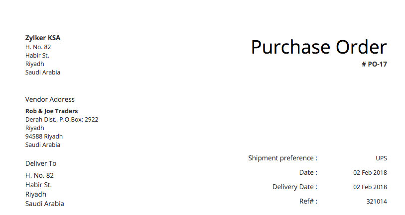 Templates | Help | Zoho Books