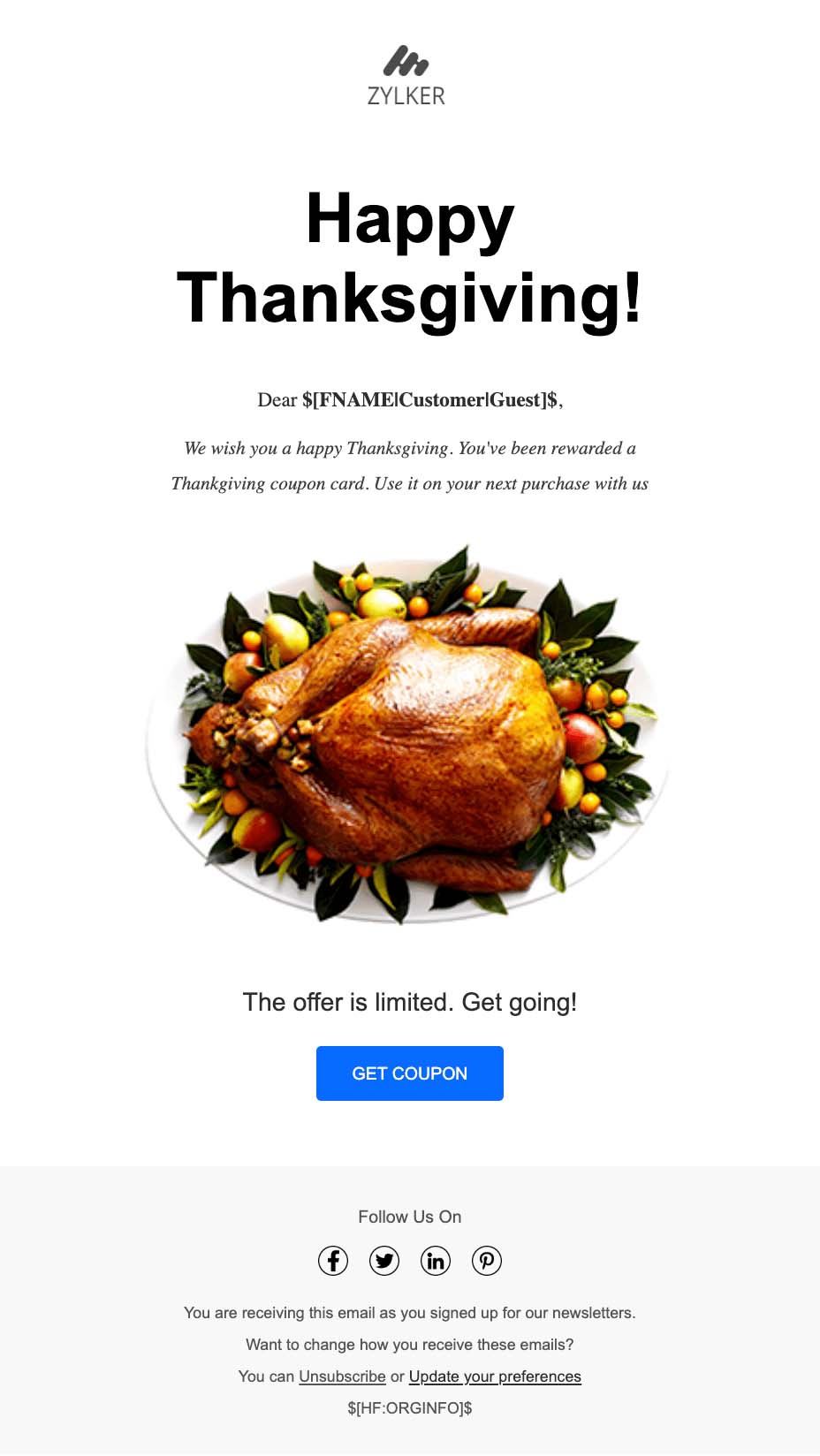 HTML Email Template Gallery | Zoho Campaigns