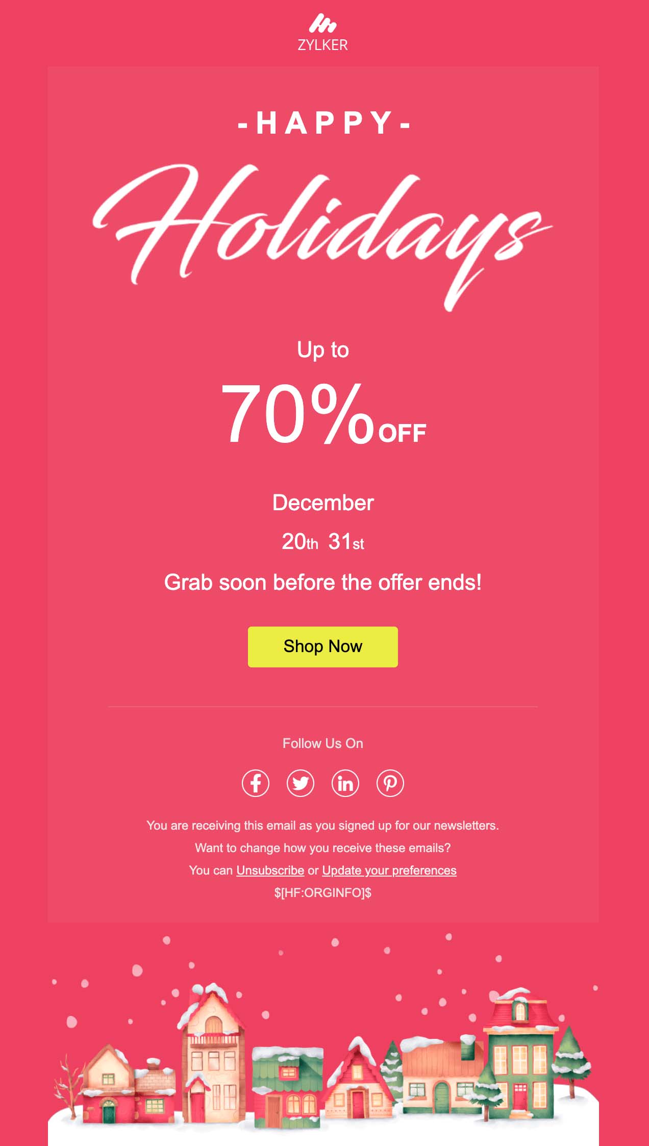 HTML Email Template Gallery | Zoho Campaigns