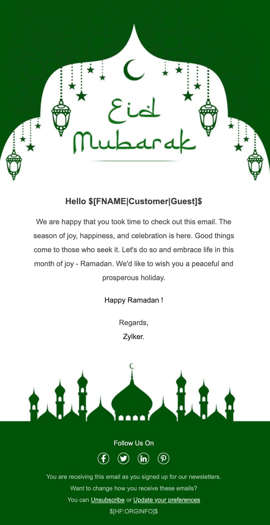 HTML Email Template Gallery | Zoho Campaigns