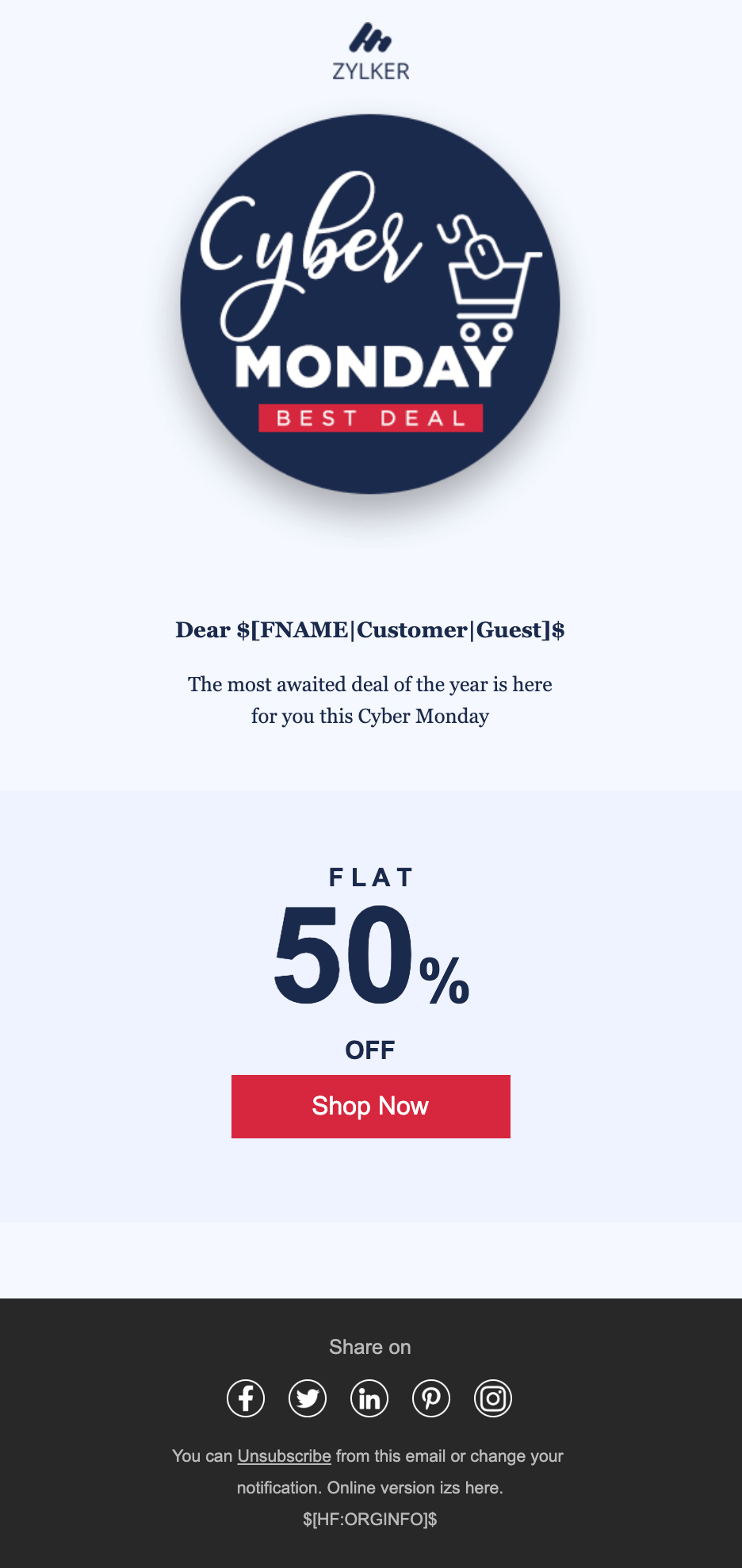 HTML Email Template Gallery | Zoho Campaigns