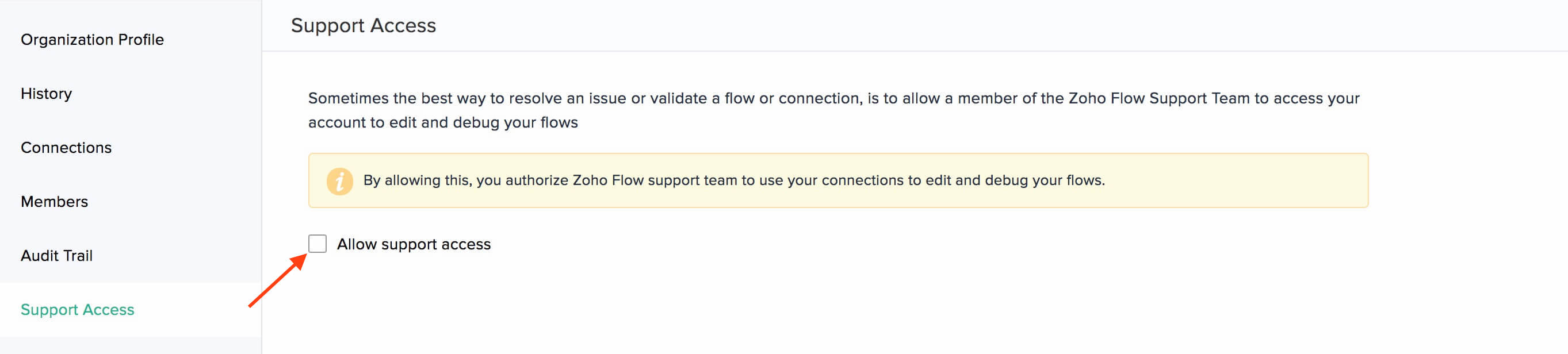How to manage settings in Zoho Flow?