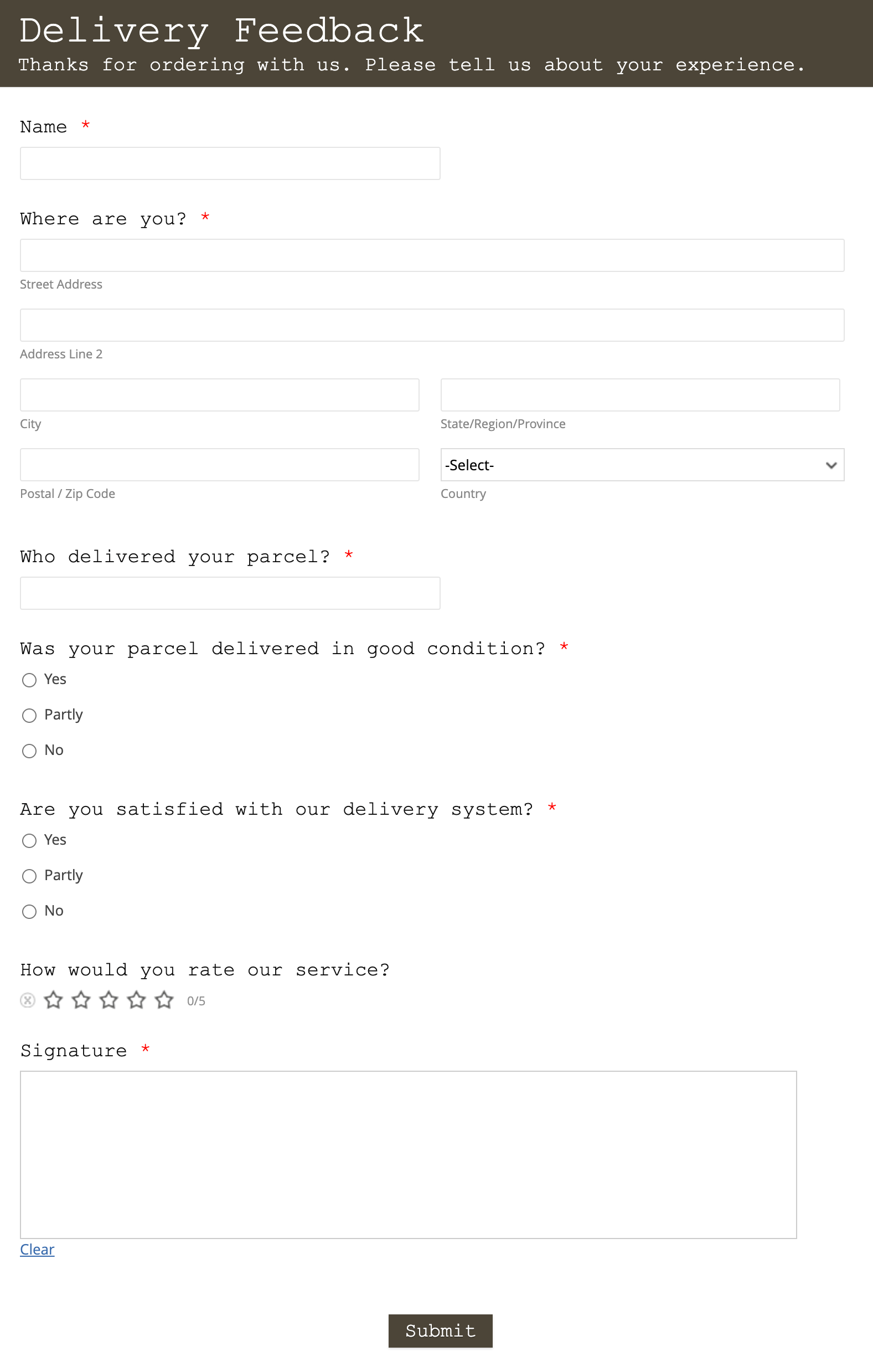 E-Commerce Form Templates - Zoho Forms