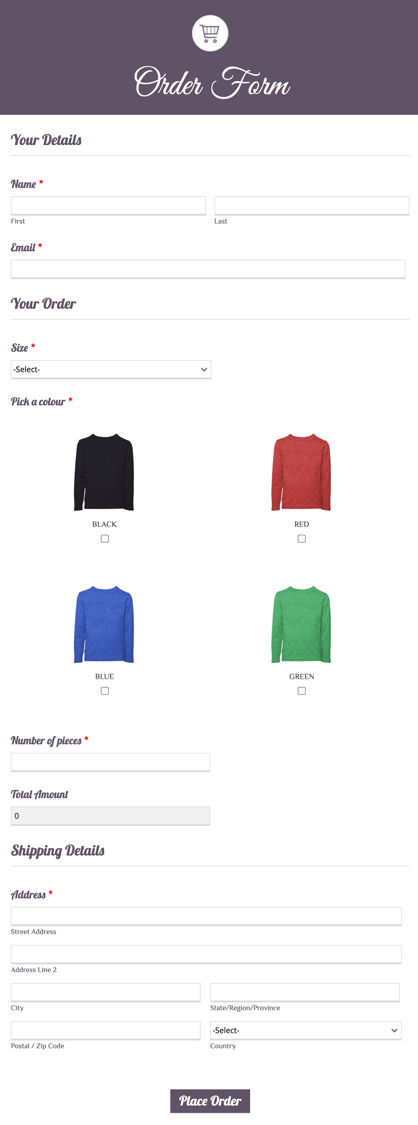 E-Commerce Form Templates - Zoho Forms