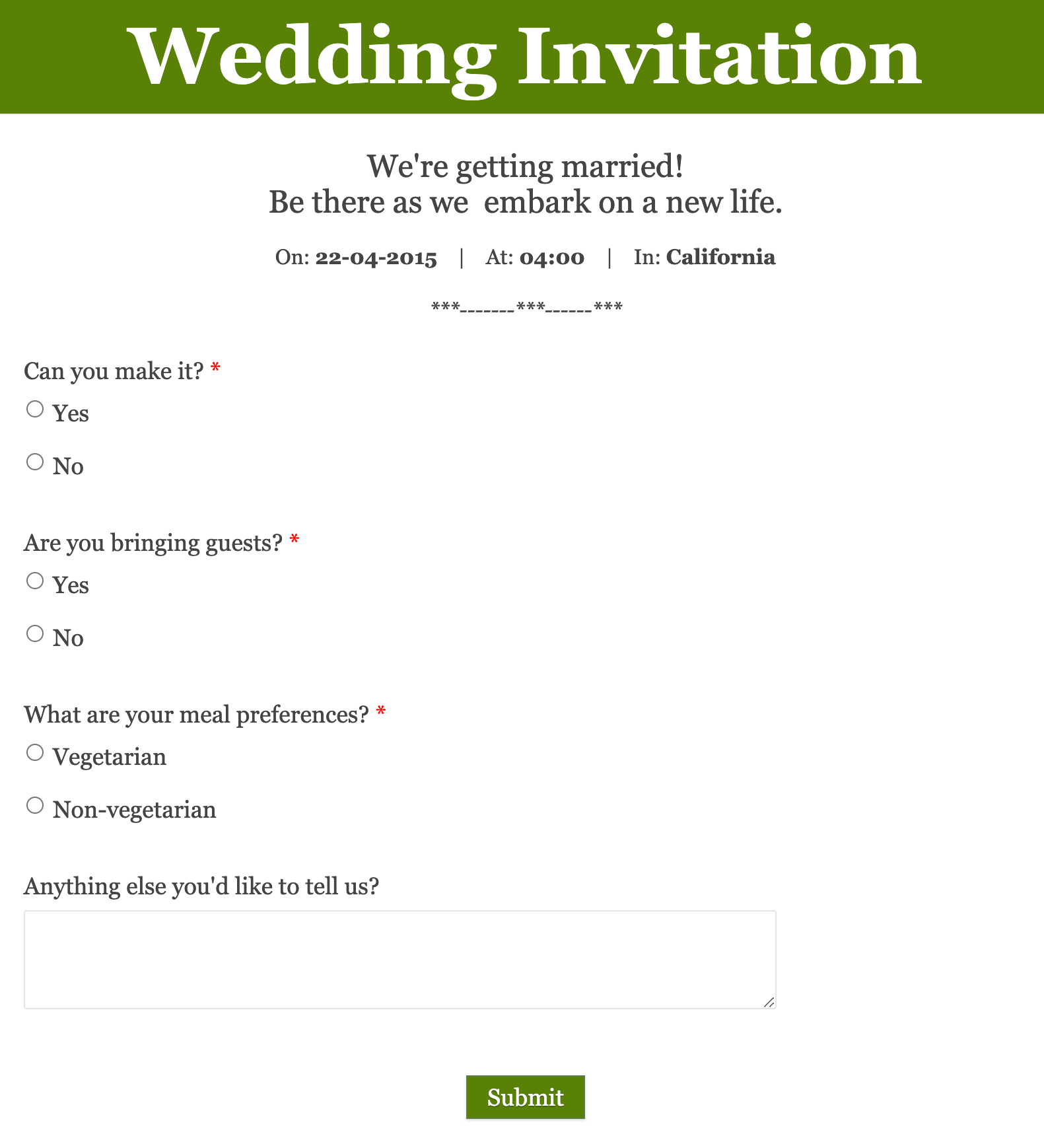 Personal Form Templates - Zoho Forms