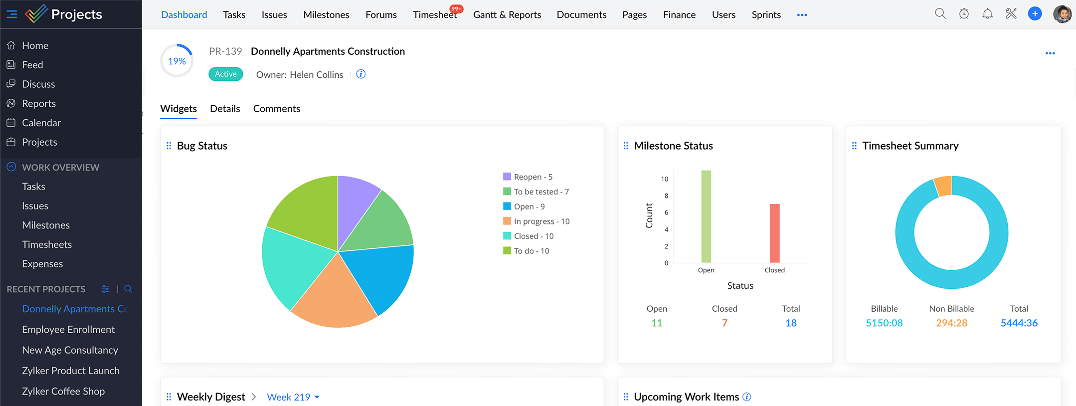 Construction Project Management Software Zoho Projects