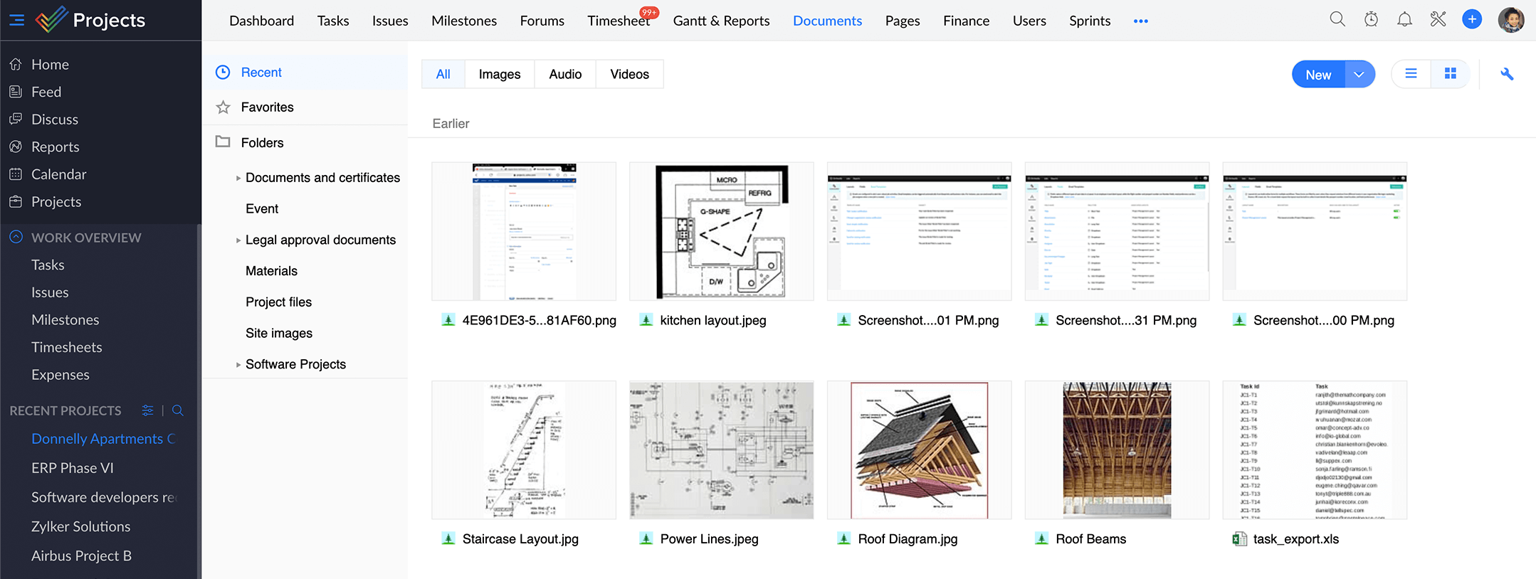 Construction Project Management Software Zoho Projects