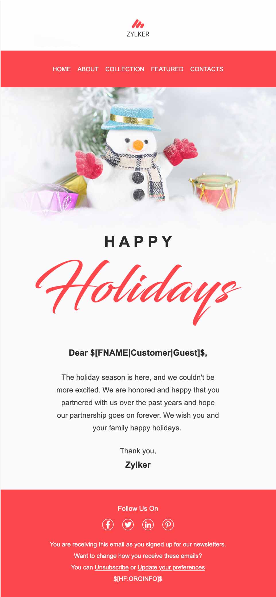 Pembuat Template Email HTML | Zoho Campaigns