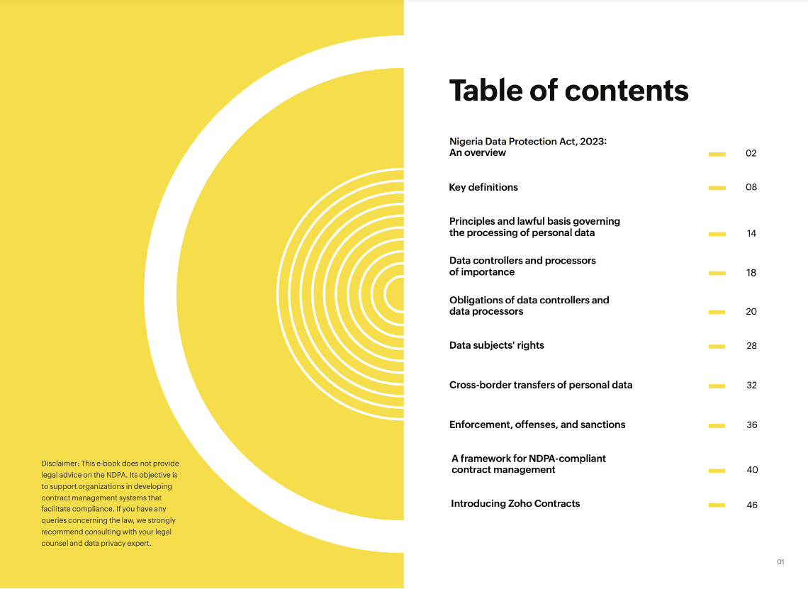 A comprehensive guide to NDPA compliance | eBook | Zoho Contracts