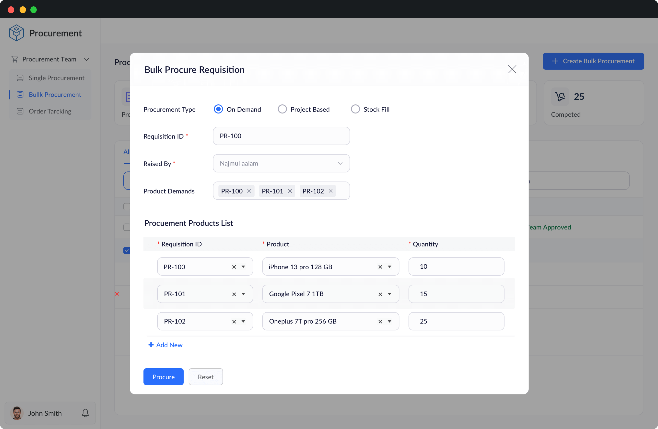 Zoho Creator Procurement | Unified cloud-based procurement software