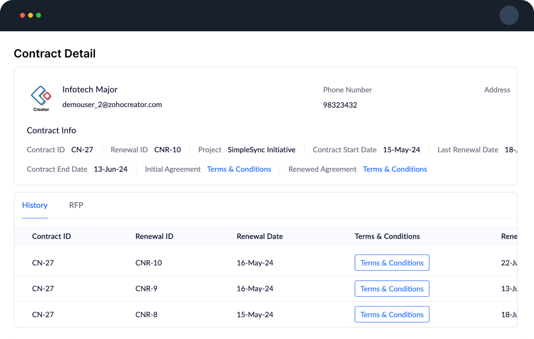 Simplify vendor management with Zoho Creator