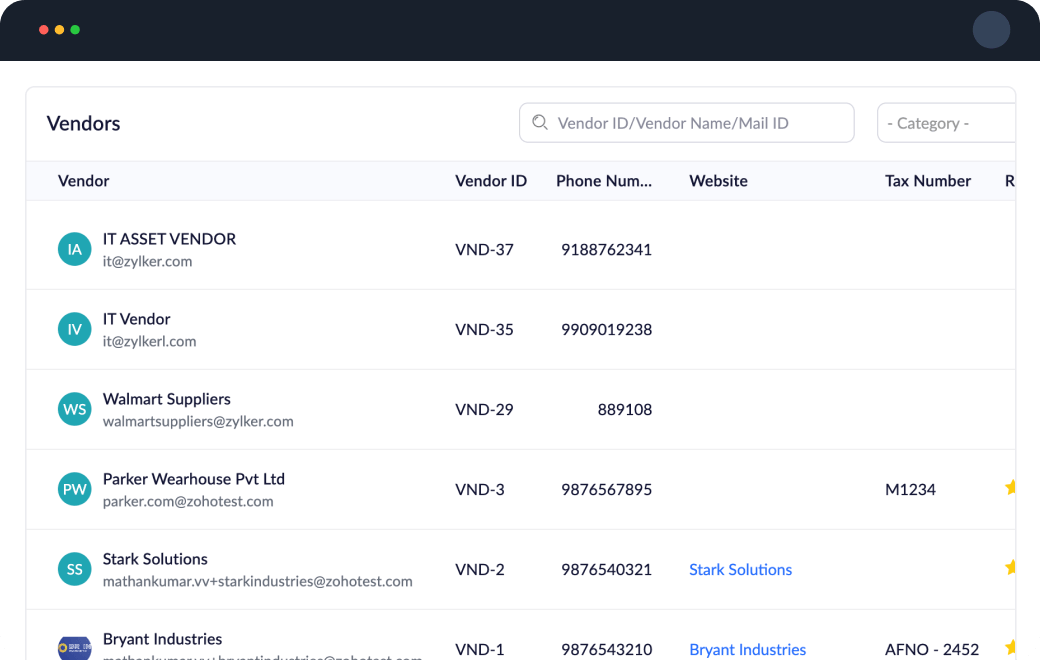 Simplify vendor management with Zoho Creator