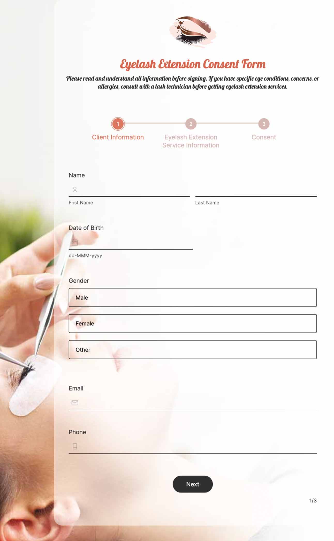 Facial Consent Form Template - Zoho Forms