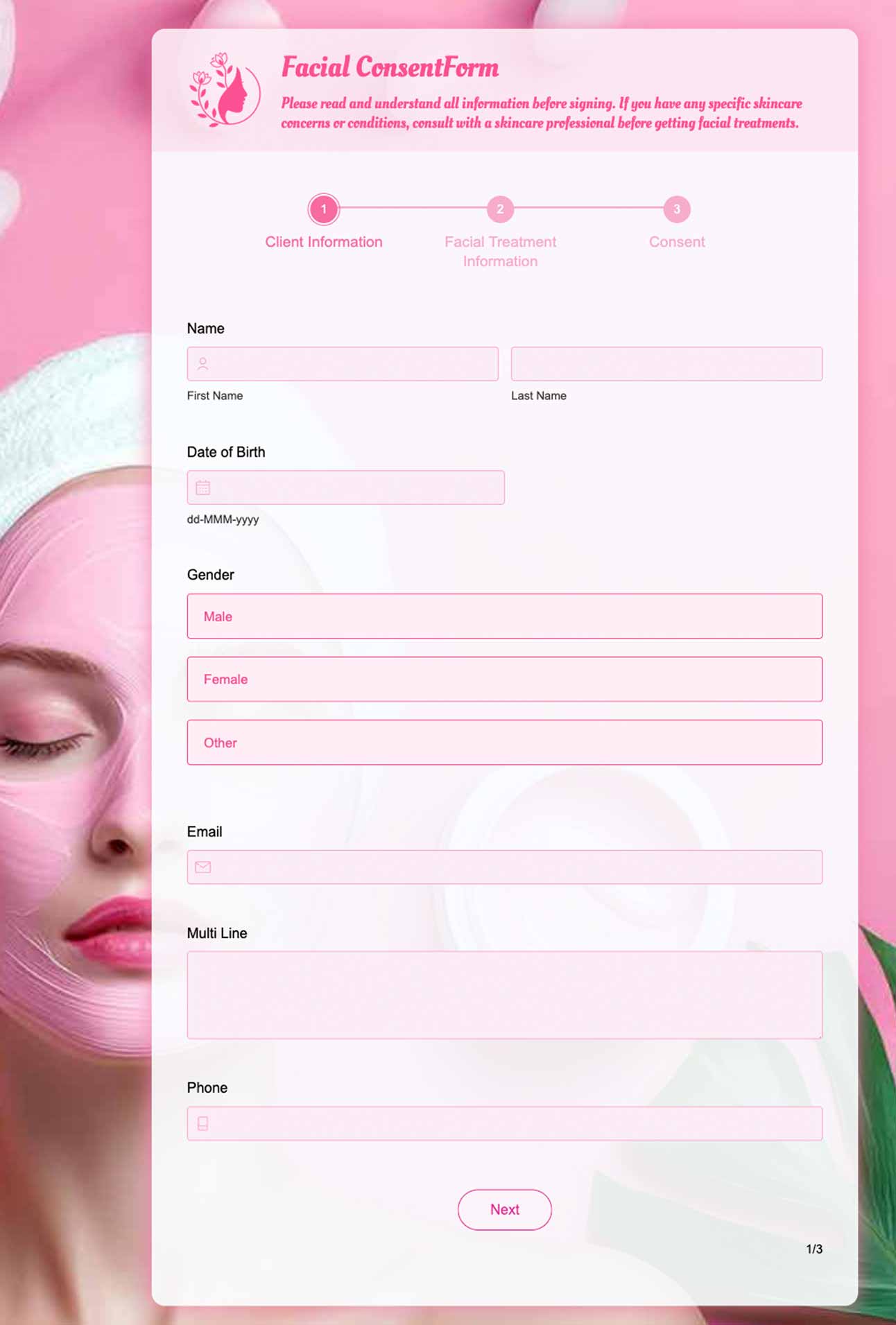 Eyelash Extension Consent Form Template - Zoho Forms