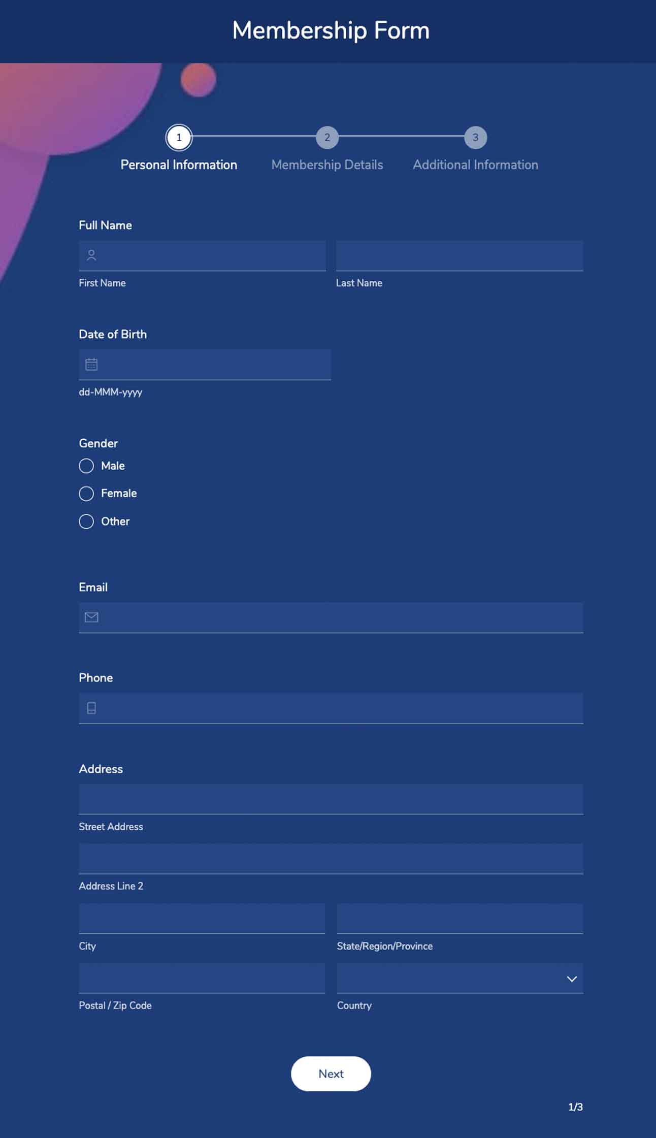 Club Membership Form Template - Zoho Forms
