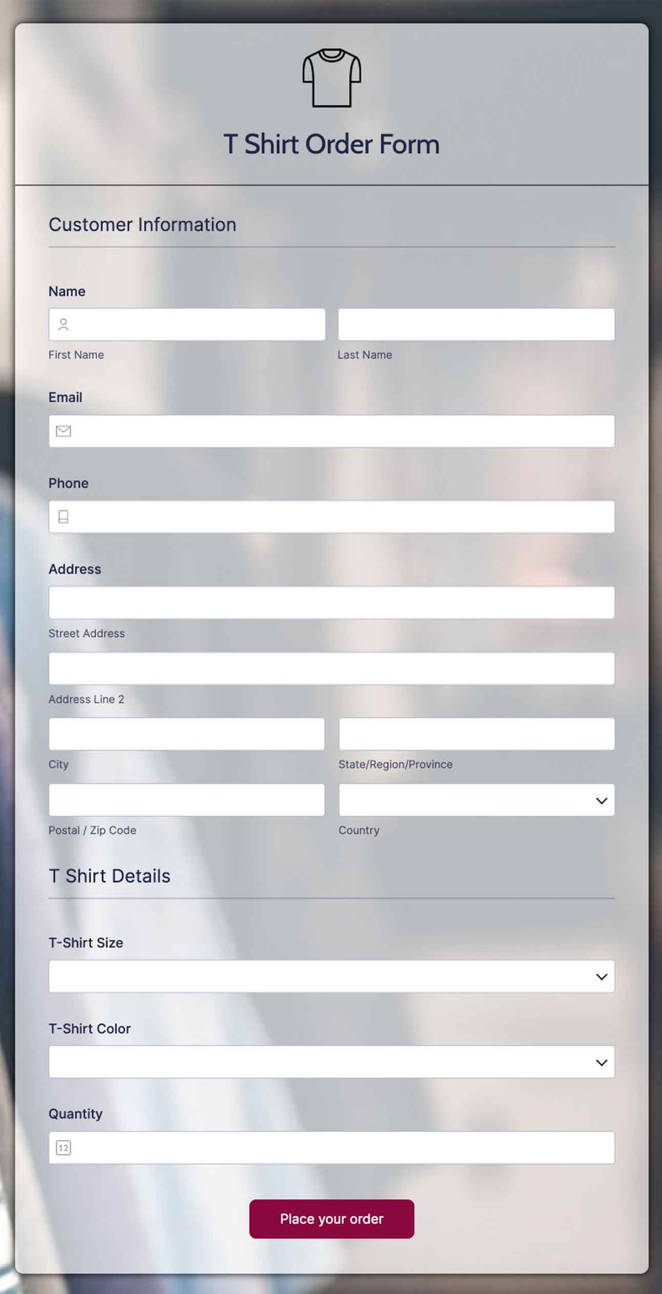 Free order form templates – Zoho Forms