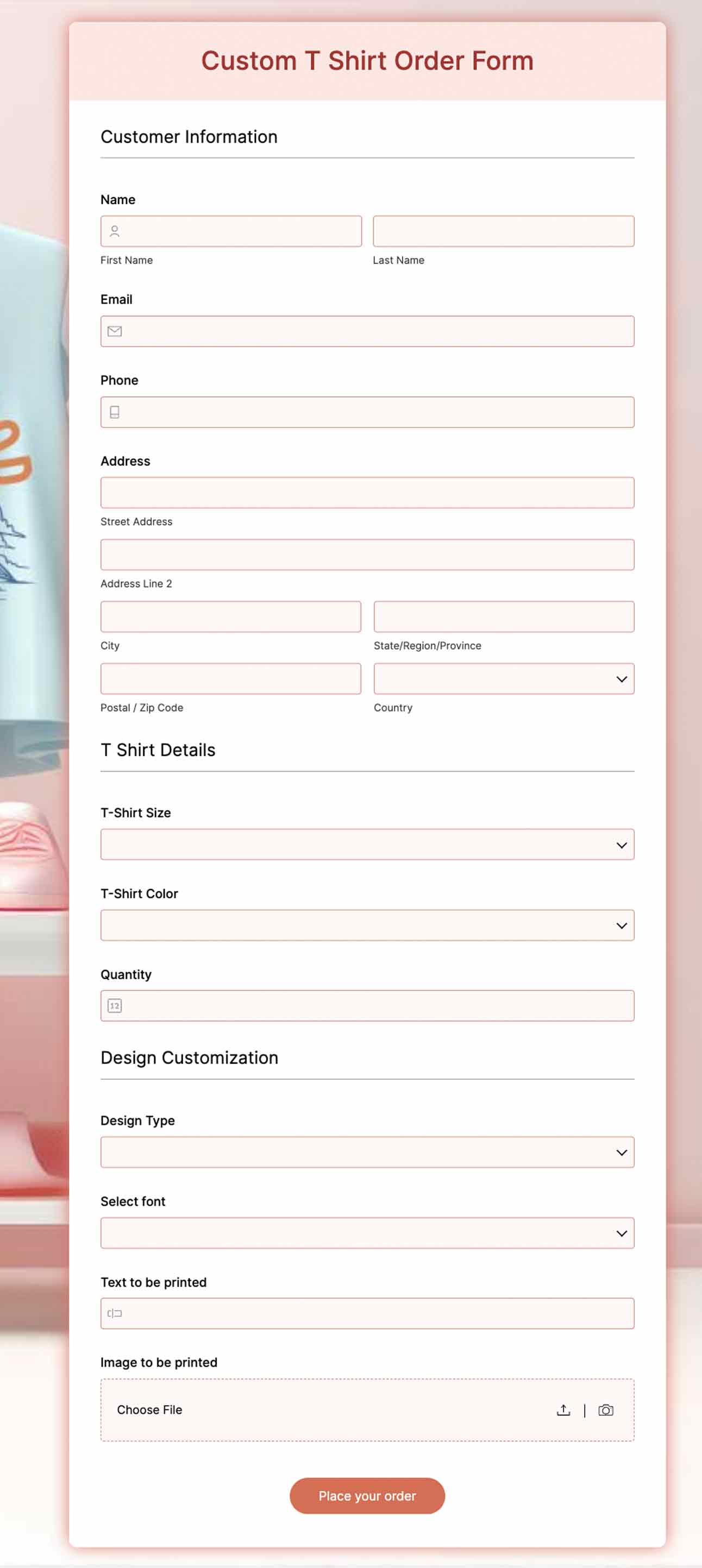 Free order form templates – Zoho Forms