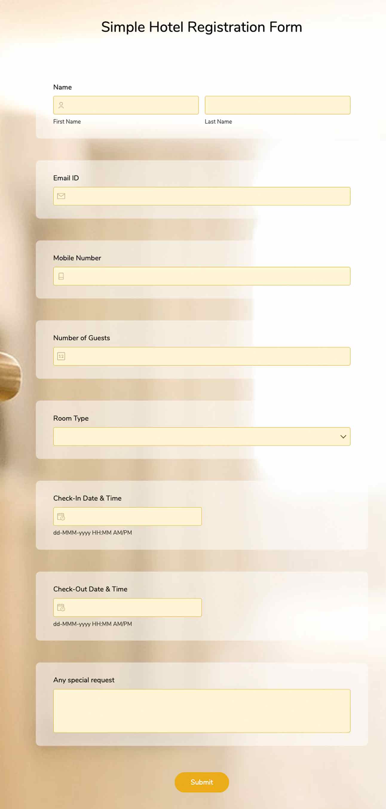 Simple Online Registration Form