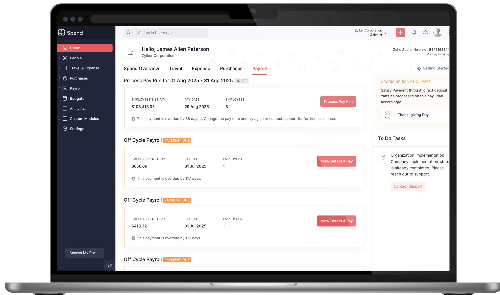 Efficient Payroll Management with Zoho Spend | Simplify Employee Payments