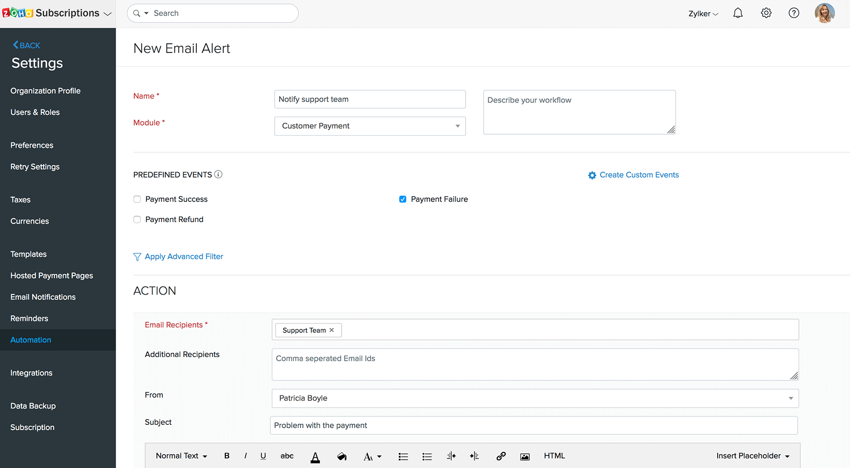 Subscription Billing Automation | Zoho Subscriptions