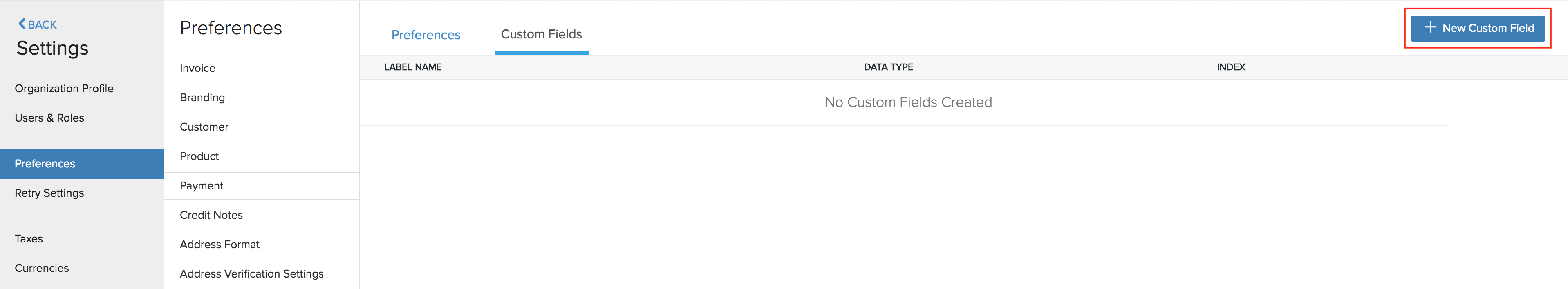 Preferences - Help doc | Zoho Subscriptions