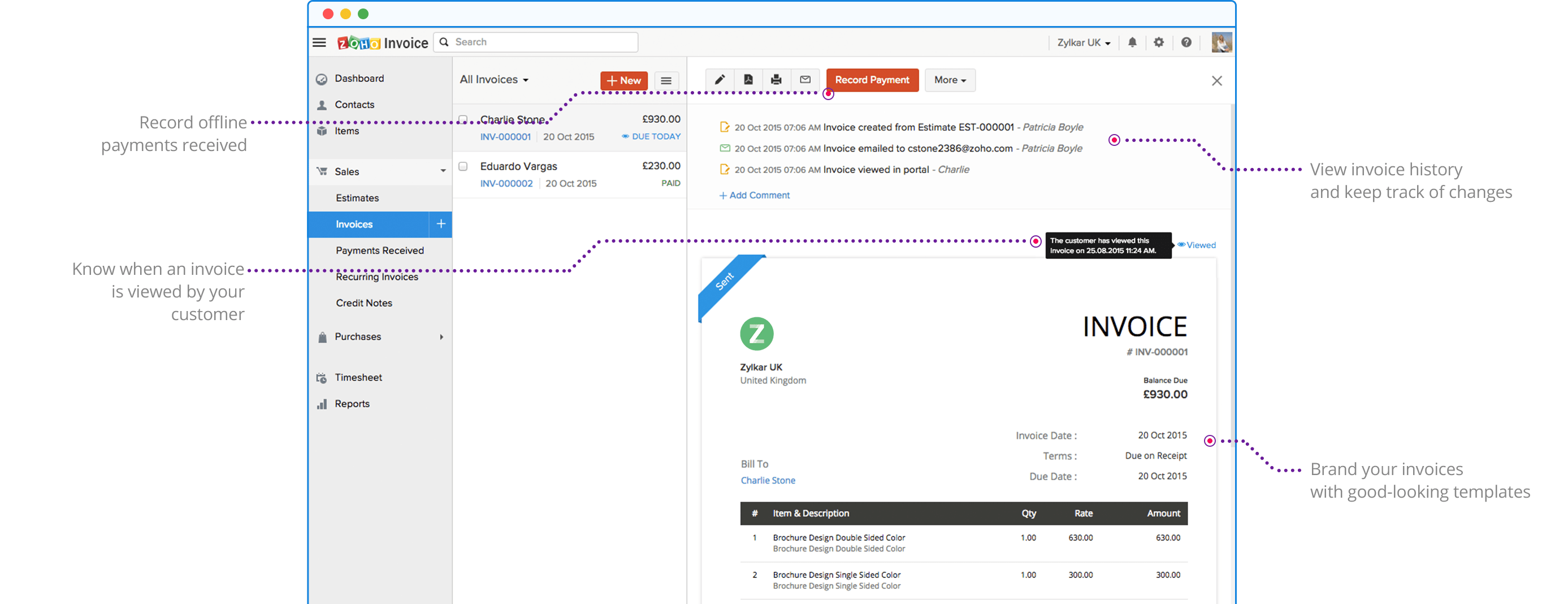Invoice Create And Send Professional Invoices Zoho Invoice